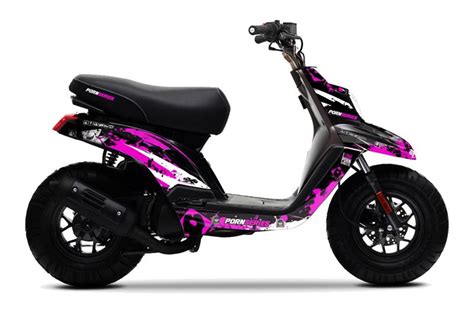 Kit déco Gxs Racing Pornseries V2 Magenta MBK Booster après 2004 Dam Sport