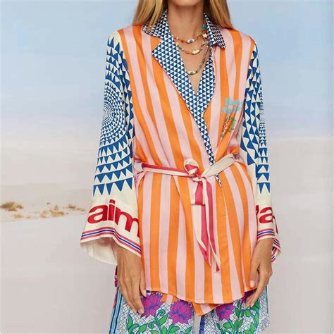 Designer Me369 Isabella Kimono Belted Jacket In Rangoli Grailed