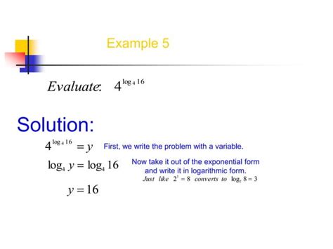 Logarithmic Function Equation And Inequality PPSX