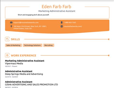 Download Free Marketing Administrative Assistant Resume Template On