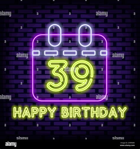 39 Year Old Birthday Stock Vector Images Alamy