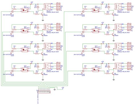 SCH 8 Channel Relay With Optocoupler Resources EasyEDA