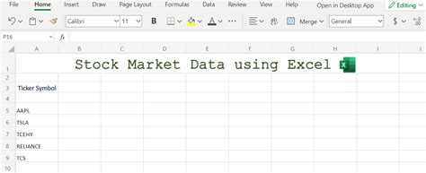 How To Pull Stock Market Data In Excel QuickExcel