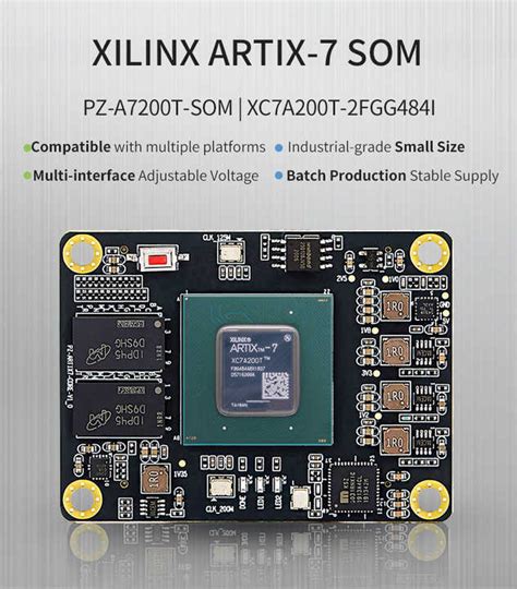 PZ A7200T SOM Xilinx SoC Artix 7 XC7A200T Core Board Industrial Grade