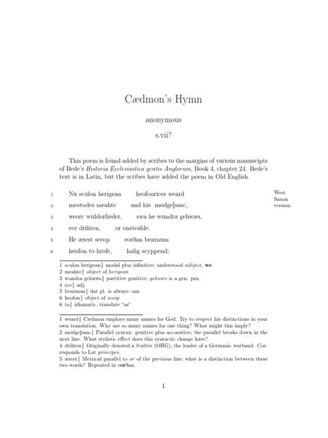 Caedmon Pdf