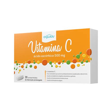 Vitamina C 500mg Suplemento Alimentar 30 Cpr Equaliv Shopee Brasil
