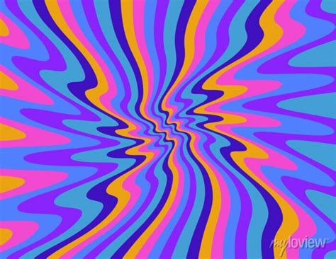 1960s Hippie Wallpaper Design Trippy Retro Background For Psychedelic