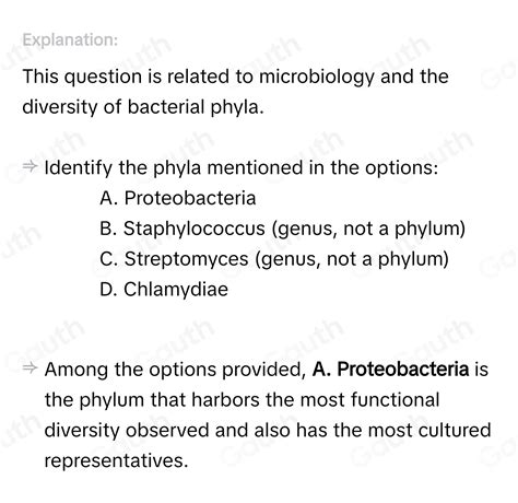 Solved Which Phylum Harbors The Most Functional Diversity Observed And