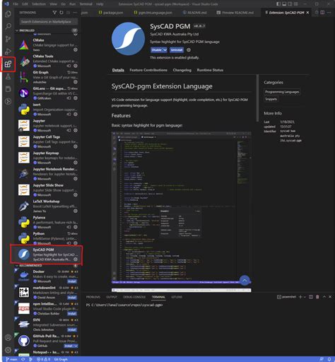 Using VS Code SysCAD Documentation