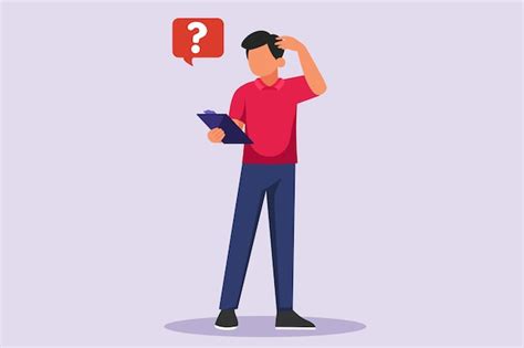 Premium Vector Thinking Or Solving Problem Concept Colored Flat