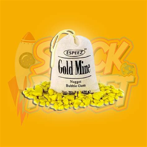 Espeez Gold Mine Nugget Bubble Gum 56g Snack Planet