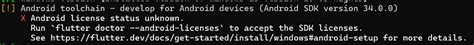 1주차 2강 Flutter Doctor Android Licenses 오류
