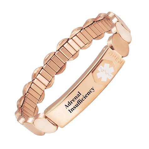 Wollet Stainless Steel Medical Alert Bracelet For Women 708 In Rose