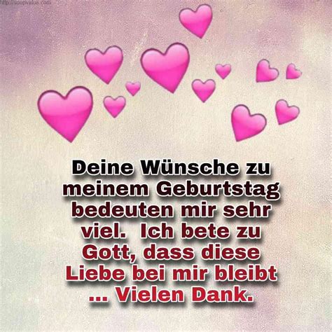 Danke für Glückwünsche zu meinem Geburtstag Text Soupvalue