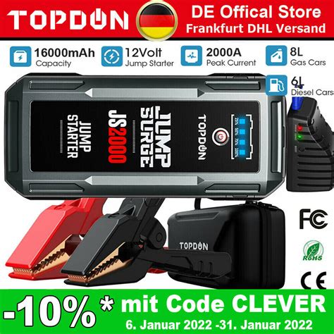 Auto KFZ Starthilfe Jump Starter mAh A Booster Powerbank PKW für inkl Versand