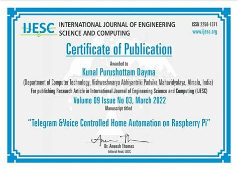 My Research Paper On Smart Home Automation Kunal Dayma Posted On The