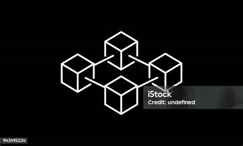 Blockchain 向量白線圖示或圖示元素向量圖形及更多區塊鏈圖片 區塊鏈 商標 互聯網 Istock
