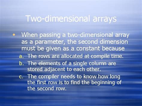 CSC 253 Lecture 12 Compiletime Vs Runtime Arrays