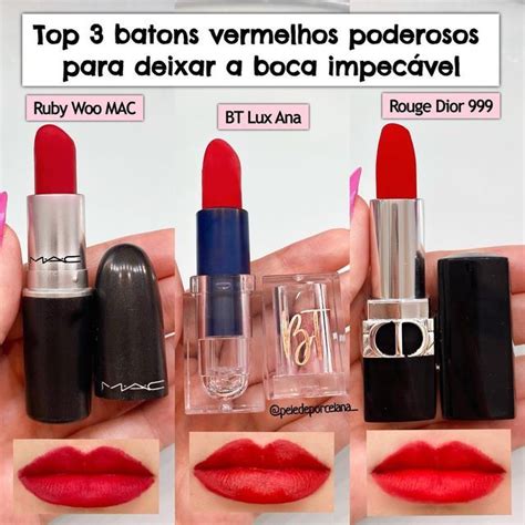 Ruby Woo Rouge Dior 999 Lipstick Beauty Makeup Course Lipsticks