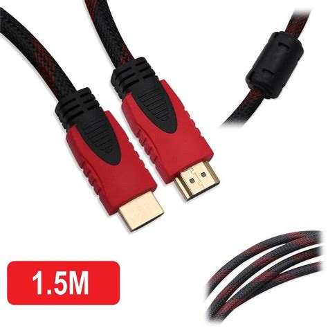 Premium Braided Hdmi Cable V14 Hd 1080p 3d High Speed For Playstation