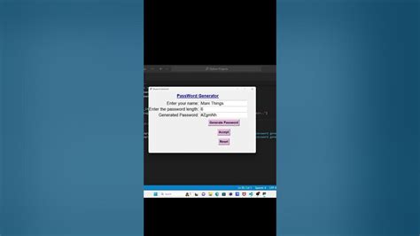 Creating Password Generator App Using Python Tkinter Manithings
