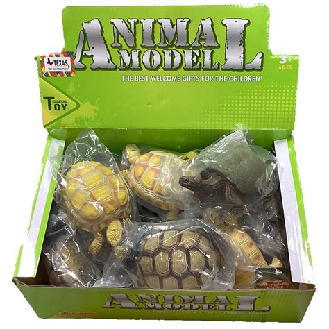 Tortoise Reptile Figurine Turtle Display Box Of 12 Assorted Texas Toy