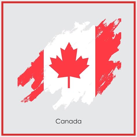 Canada Bandeira Vetor Vetor Premium