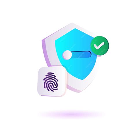 Premium Vector 3d Fingerprint Cyber Secure Icon Digital Security Authentication Concept 3d