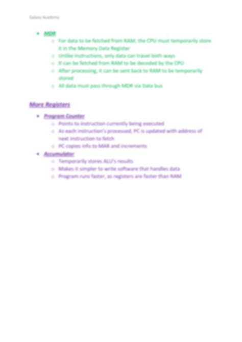 SOLUTION GCSE OCR Computer Science Grade Notes Studypool