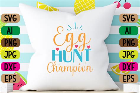 Egg Hunt Champion SVG Design Graphic By GraphicMart Creative Fabrica