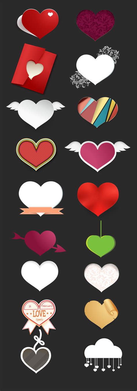 Designtnt Vector Hearts Векторные клипарты текстурные фоны бекграунды Ai Eps Svg