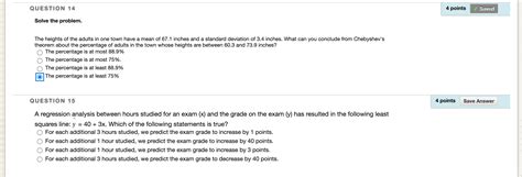 Solved QUESTION Points Saved Solve The Problem The Chegg Com