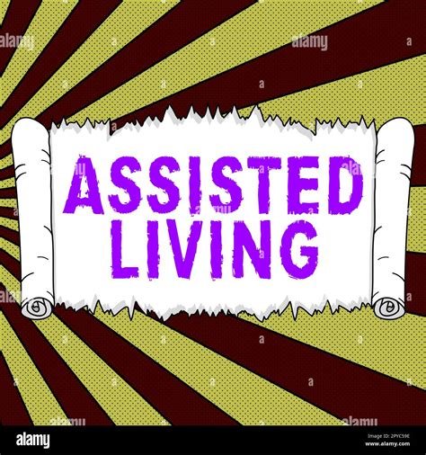 Hand Writing Sign Assisted Living Internet Concept Long Term Care