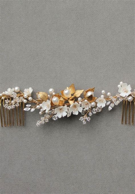 SOMERSET Floral Bridal Headpiece TANIA MARAS Bridal Floral Headpiece