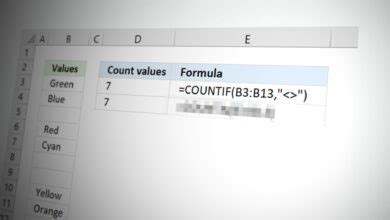 How To Count Cells That Are Not Blank Using Countif