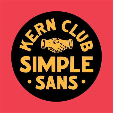 Simple Sans Font — Kern Club Uppercase Character Simple Kerning