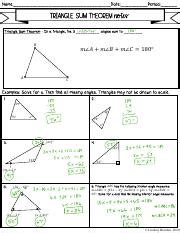 Triangle Sum Theorem Practice: Solve for x and Missing Angles | Course Hero