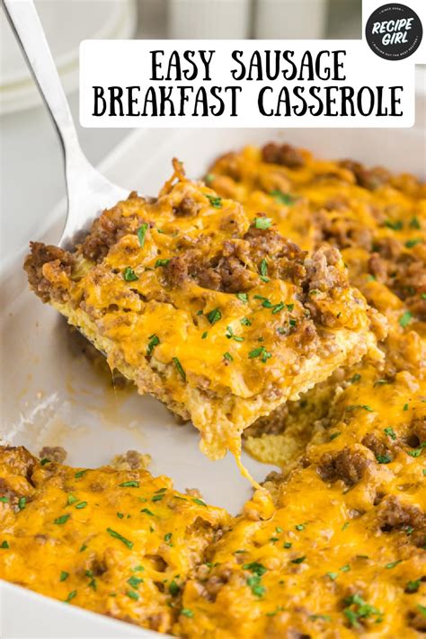 Easy Sausage Breakfast Casserole Recipe Girl