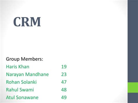 Crm Concepts Examples Pptx