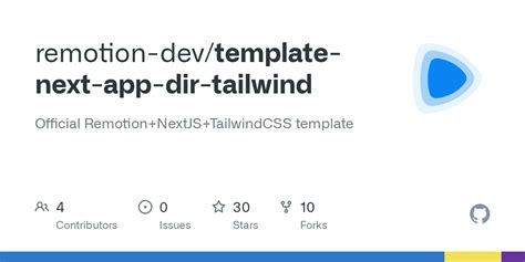 Github Remotion Dev Template Next App Dir Tailwind Official Remotion