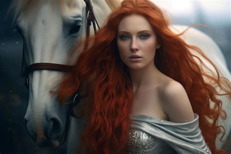 Mujer Pelirroja Foto Premium