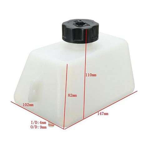 1pc สีขาว พลาสติก รถจักรยานยนต์ ถังน้ำมันเชื้อเพลิงสำหรับมอเตอร์ขนาด