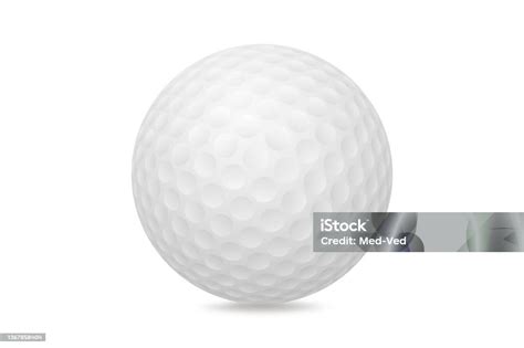 흰색 배경에 고립 된 골프 공 필드의 전체 깊이 클리핑 경로 스포츠를 위한 전통적인 화이트 골프공 골프공에 대한 스톡 벡터 아트 및 기타 이미지 Istock
