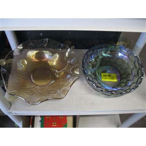 2 Carnival Glass Bowls Dodds Auction