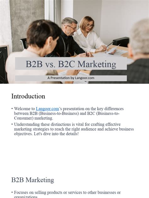 Key Differences Between The B2b And B2c Marketing Pdf Marketing