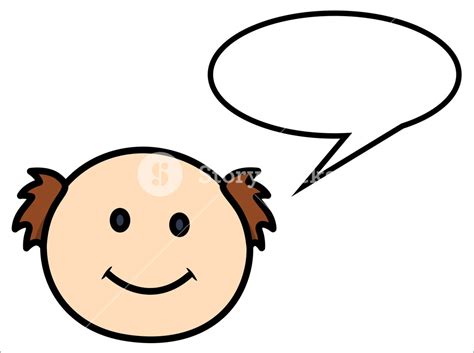 Bald Man Saying In Speech Bubble Vector Cartoon Illustration Royalty