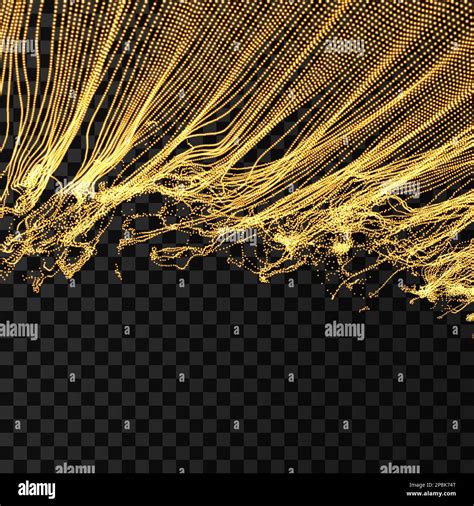 array with dynamic particles wavy background composition with motion