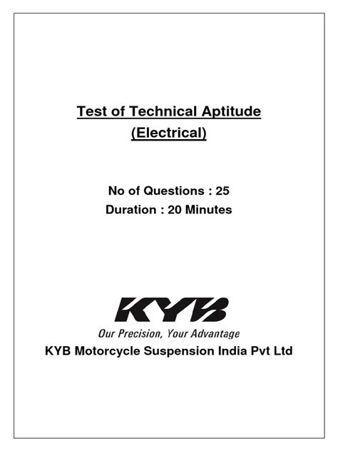 2 0 Test Of Technical Aptitude Elect All Removed Pdf Electric Motor Amplifier