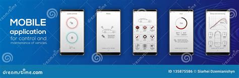 Mobile App Infographic Template With Modern Design Weekly And Annual Statistics Graphs Stock