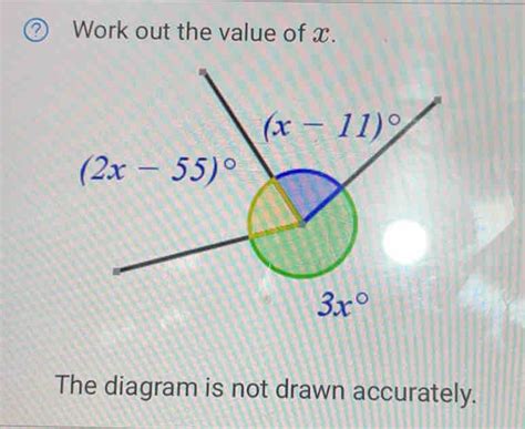 Solved Work Out The Value Of X The Diagram Is Not Drawn Accurately [math]
